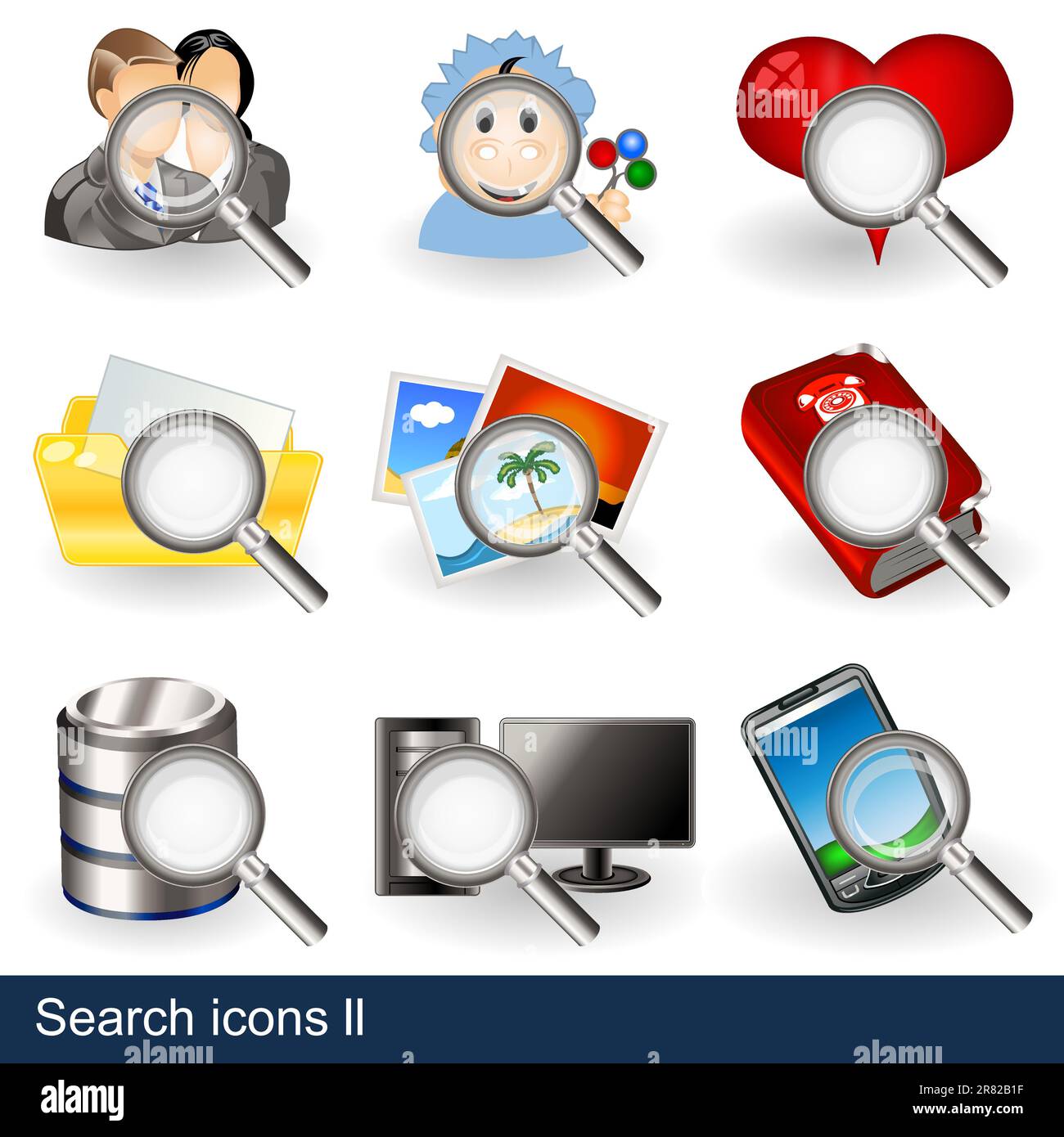 Vector collection of search icons - part 2 Stock Vector Image & Art - Alamy