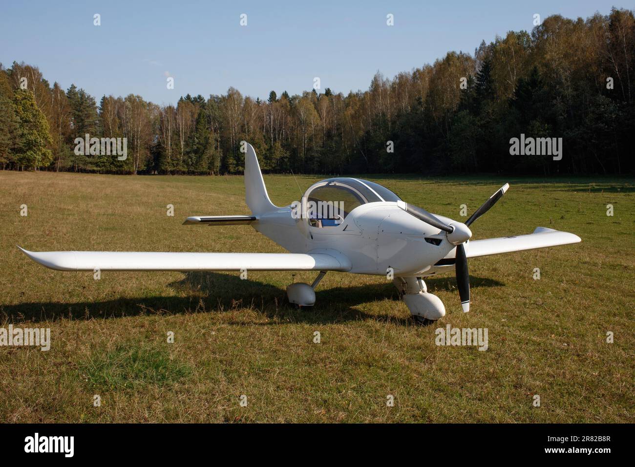 Small private ultralight plane landing hi-res stock photography and ...