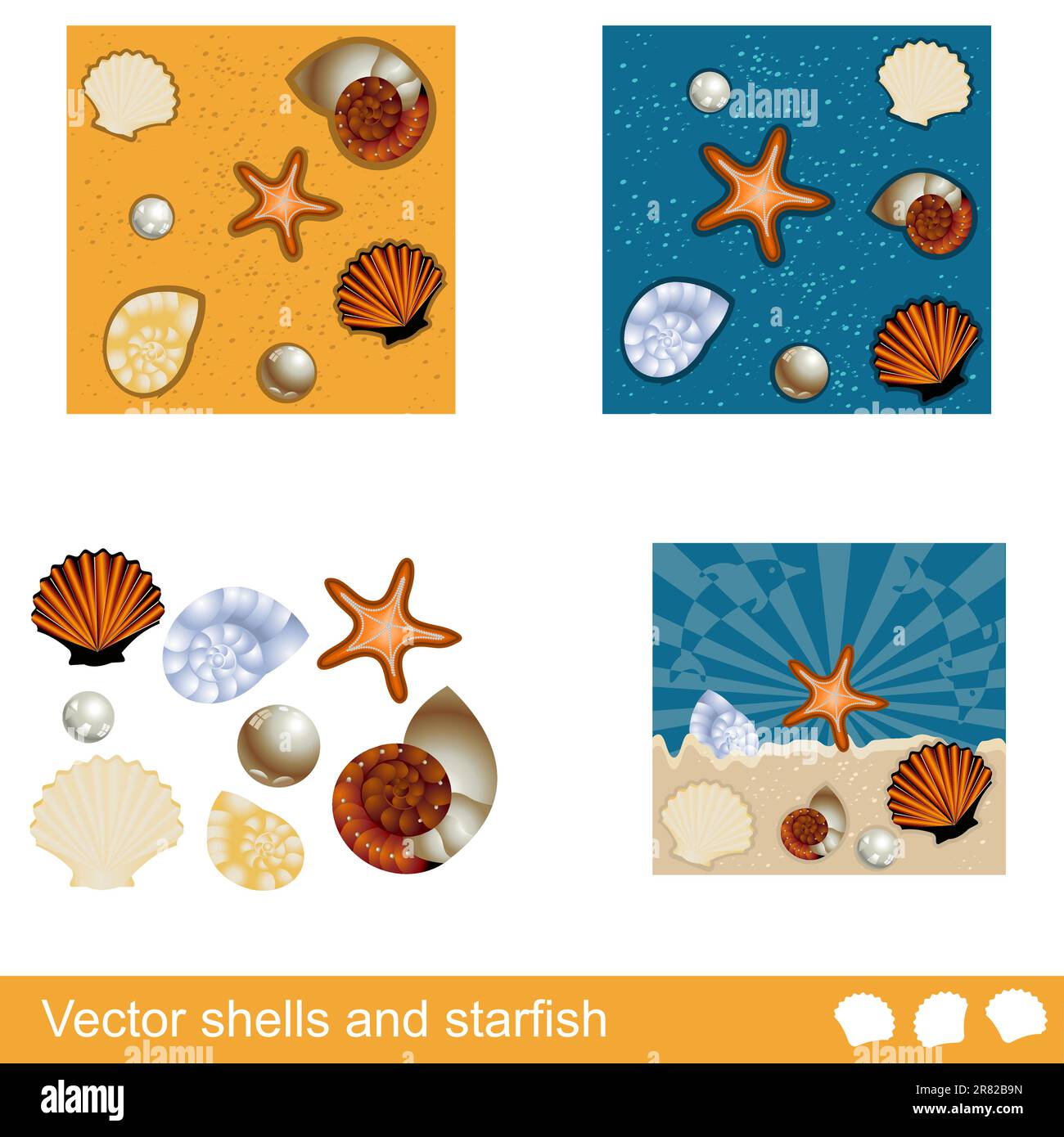Colorful shells Stock Vector Images - Alamy