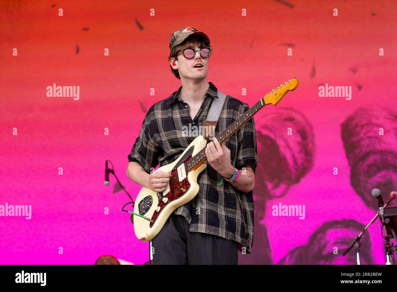Jake Luppen, of Hippo Campus, performs during the 2023 Bonnaroo Music ...