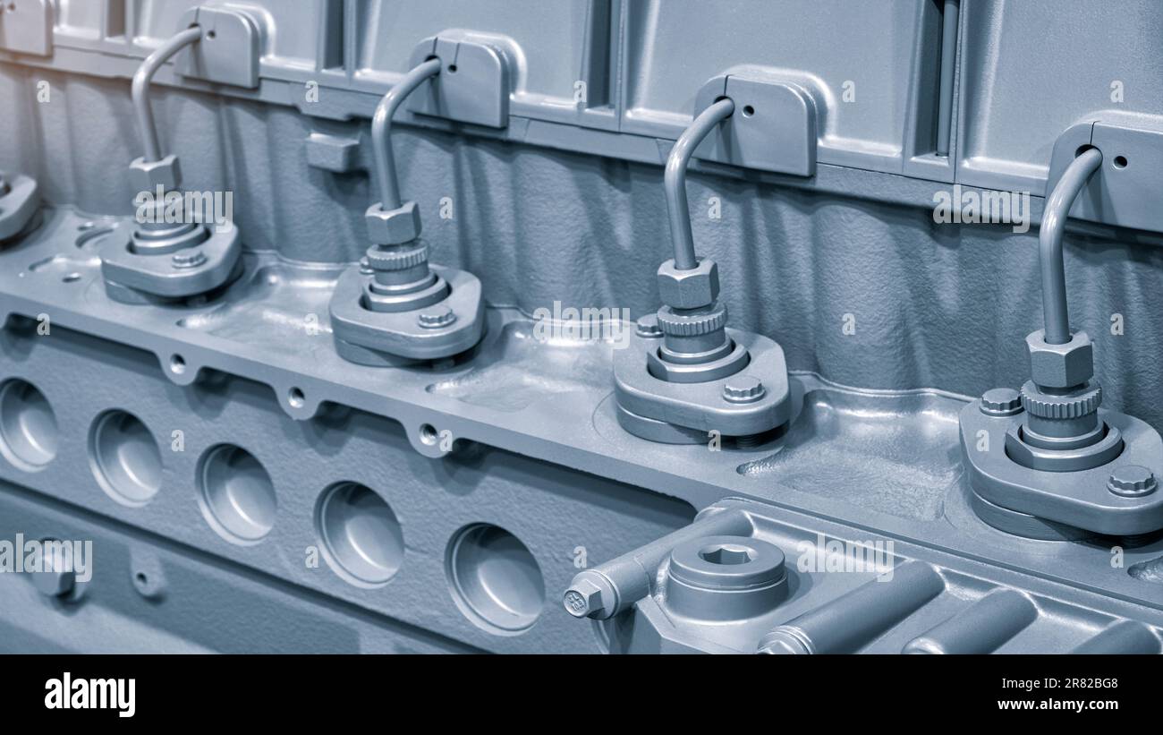 Modern high-tech and efficient engine, gas diesel generator Stock Photo ...