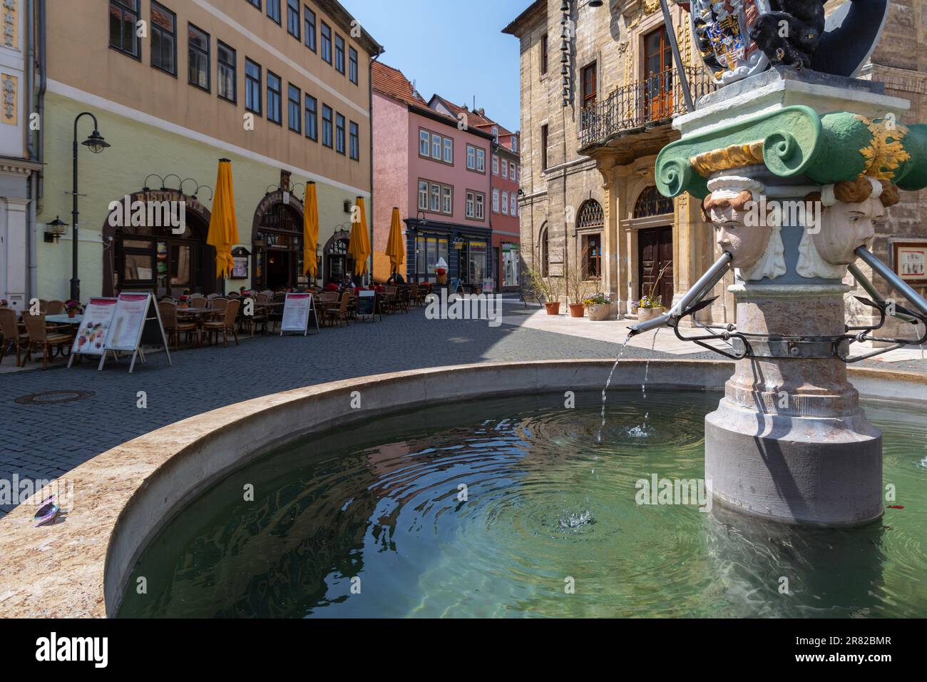 Town hall fountain in Bad Langensalza Stock Photo - Alamy