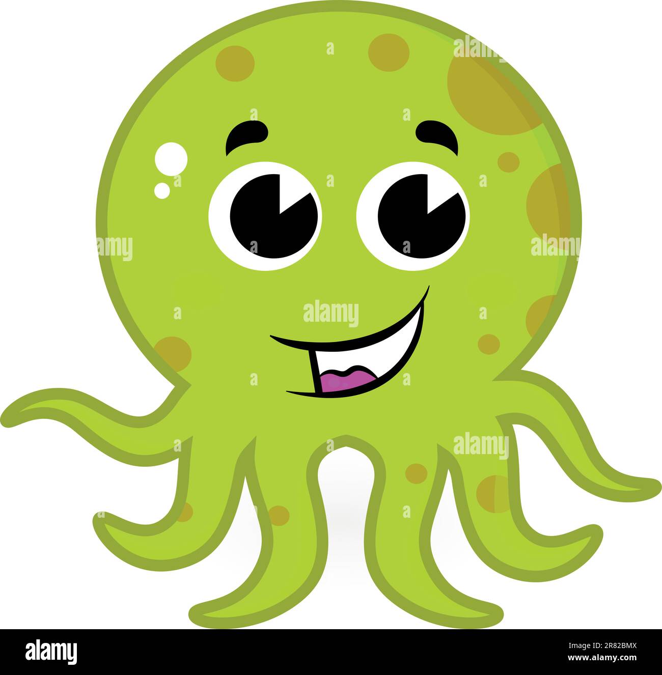 Cartoon octopus isolated on white. Vector Stock Vector Image & Art - Alamy