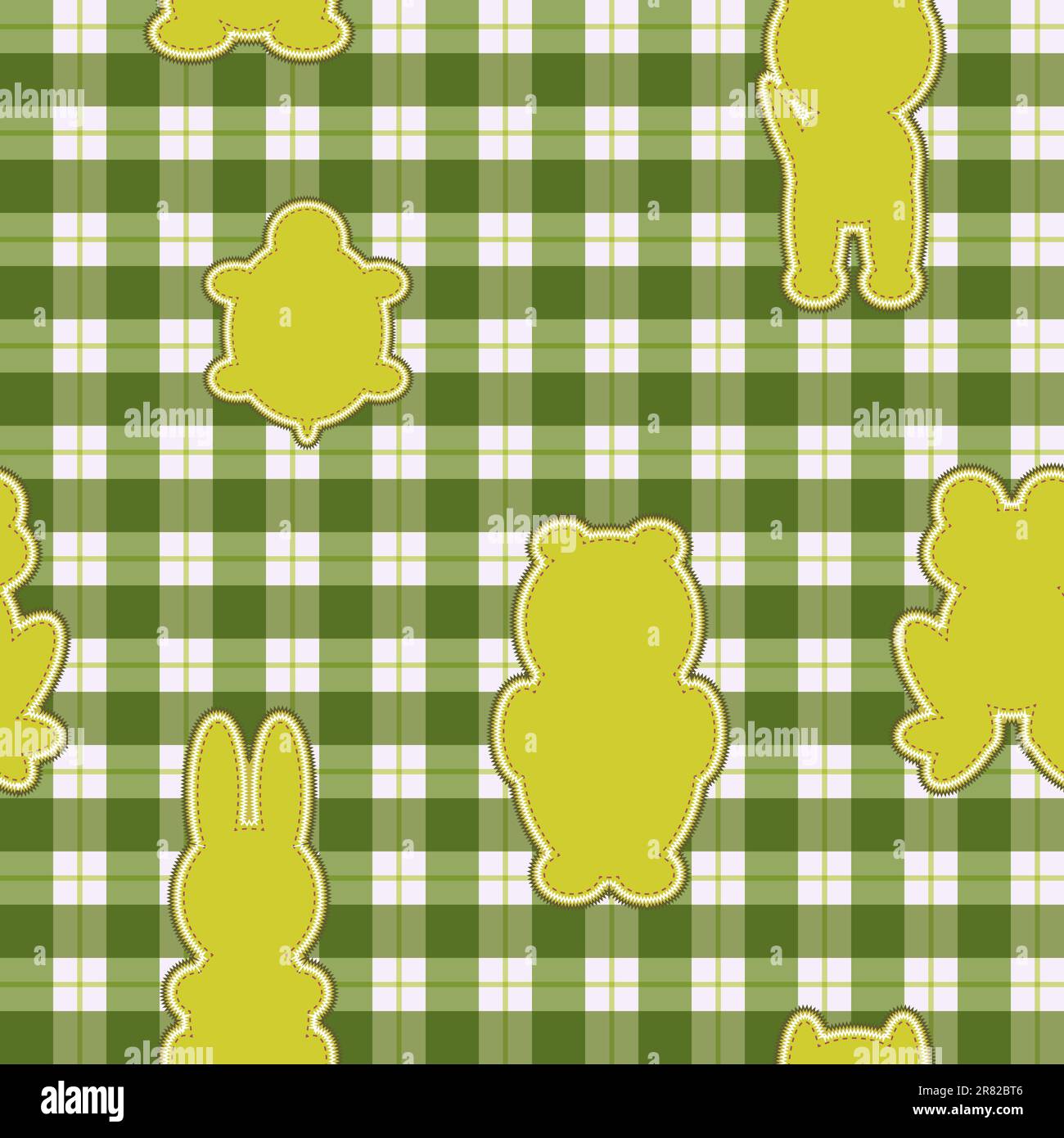 Seamless pattern with applications in the shape of an animal on ...