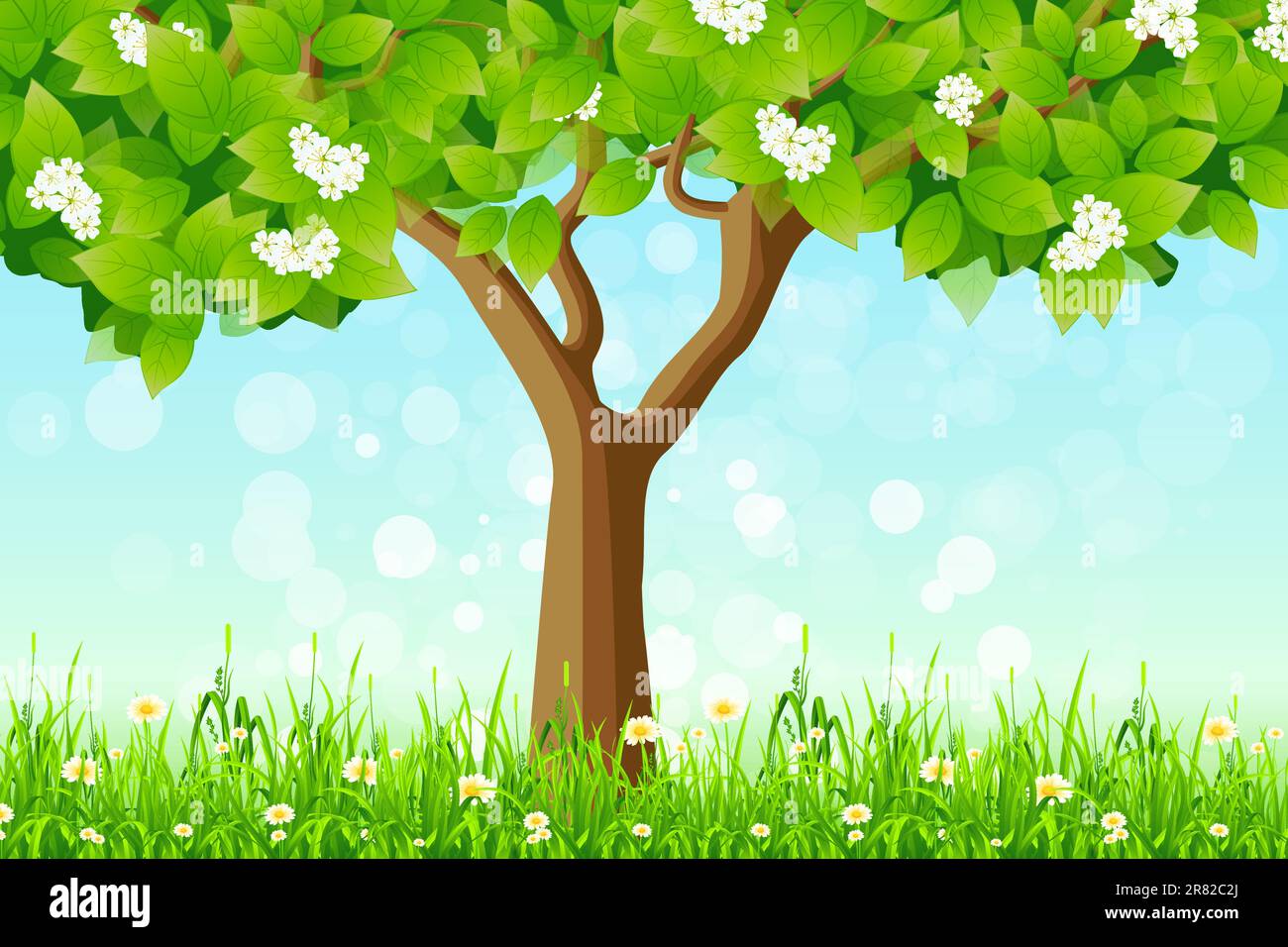 Trunk in grass Stock Vector Images - Alamy