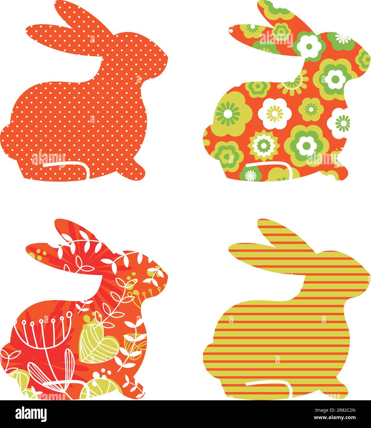 Easter abstract bunny collection. Vector Stock Vector Image & Art - Alamy