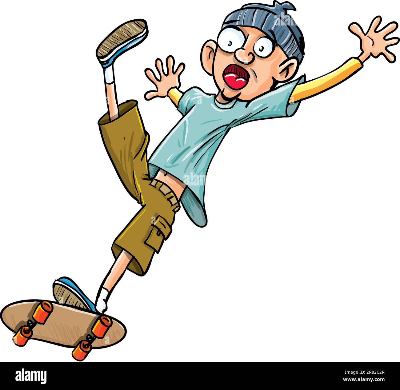 Skater falling Cut Out Stock Images & Pictures - Alamy