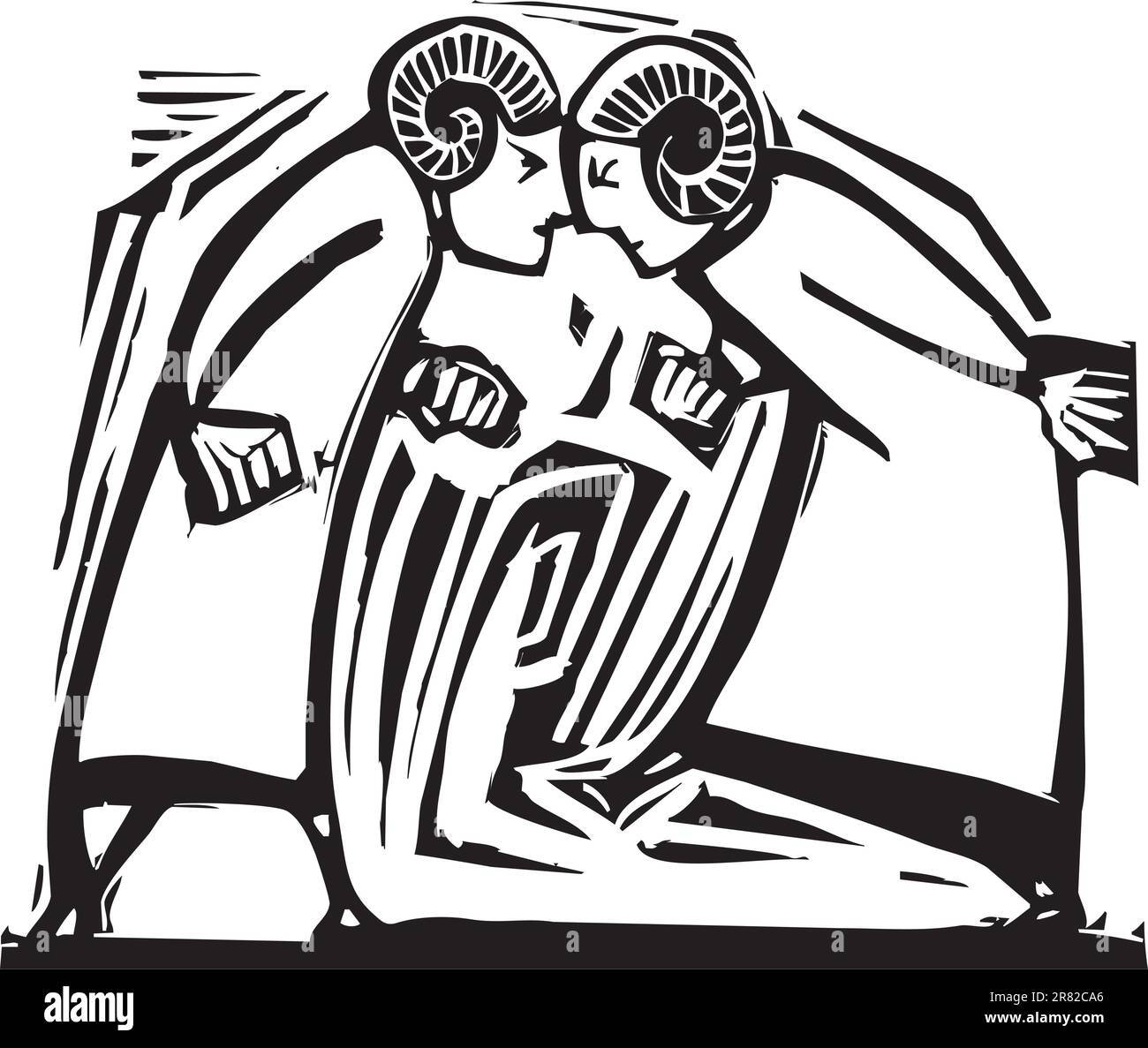 Rams horns Stock Vector Images - Alamy