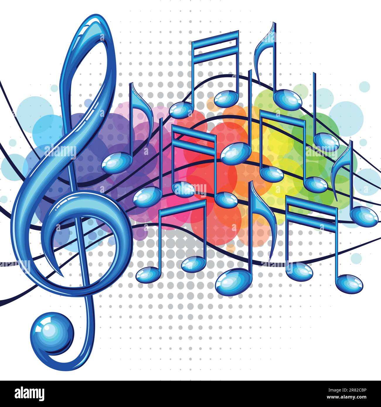 Rainbow Music Notes Clipart