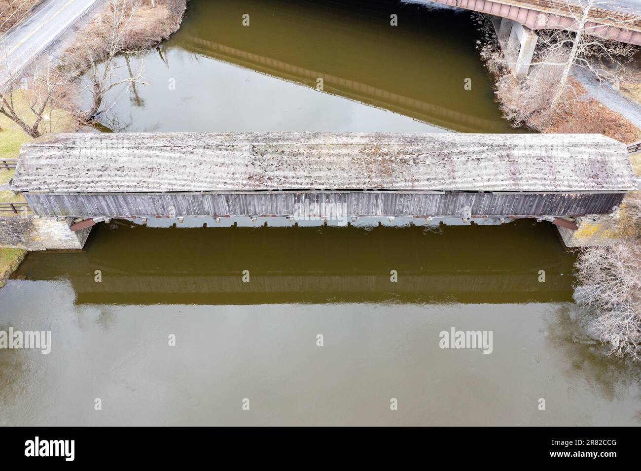 Perrine's Bridge is the second oldest covered bridge in the State of ...