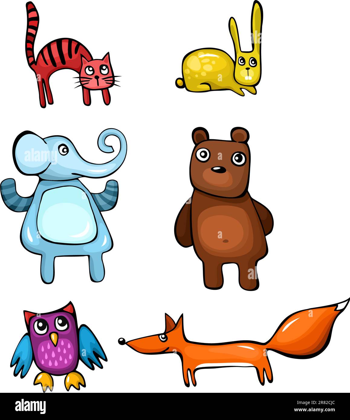 vector illustration of a animal set Stock Vector Image & Art - Alamy