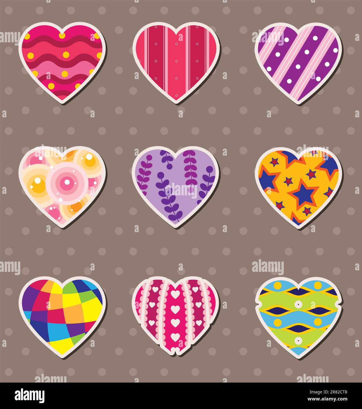 heart love stickers Stock Vector Image & Art - Alamy