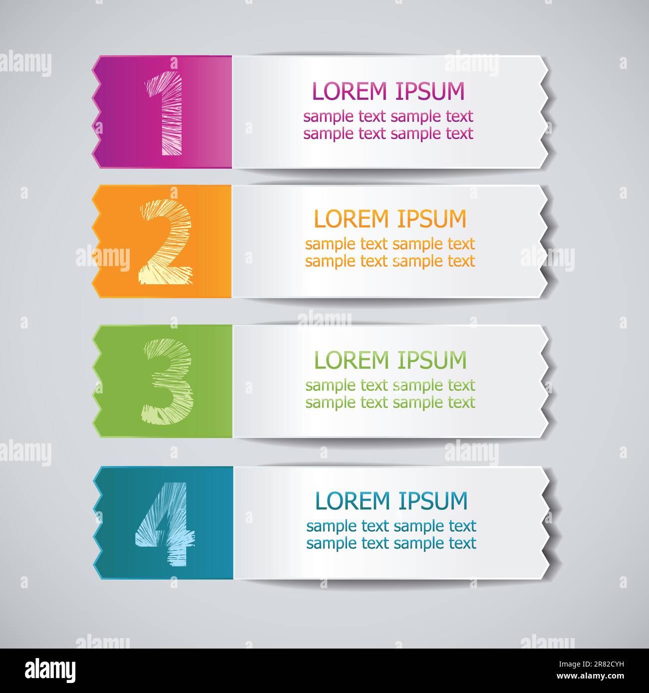 set of colored ribbons for product choice or versions 3 Stock Vector ...