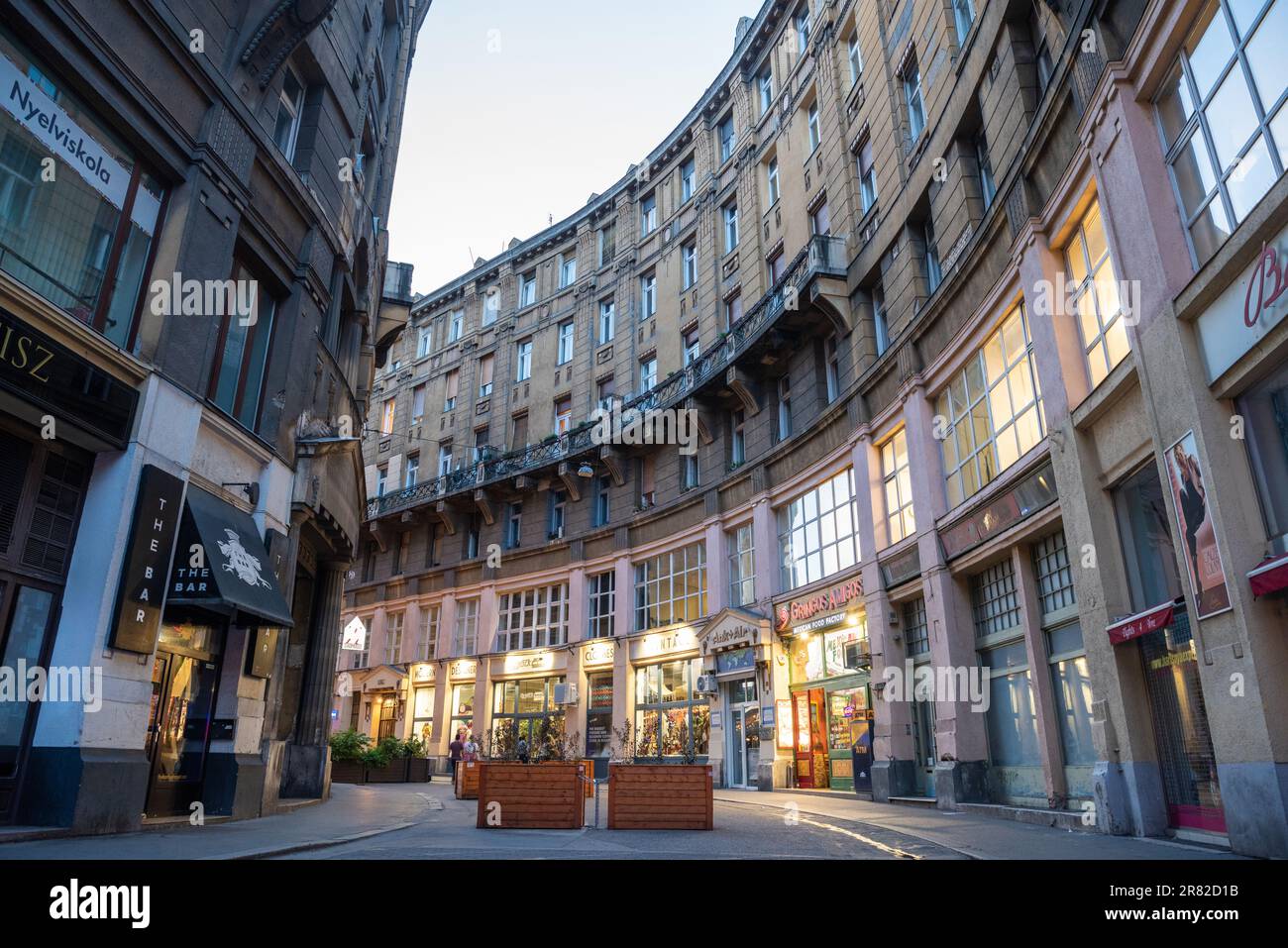 Budapest, Hungary – May 21, 2023. Anker Koz alley in Budapest, Hungary ...