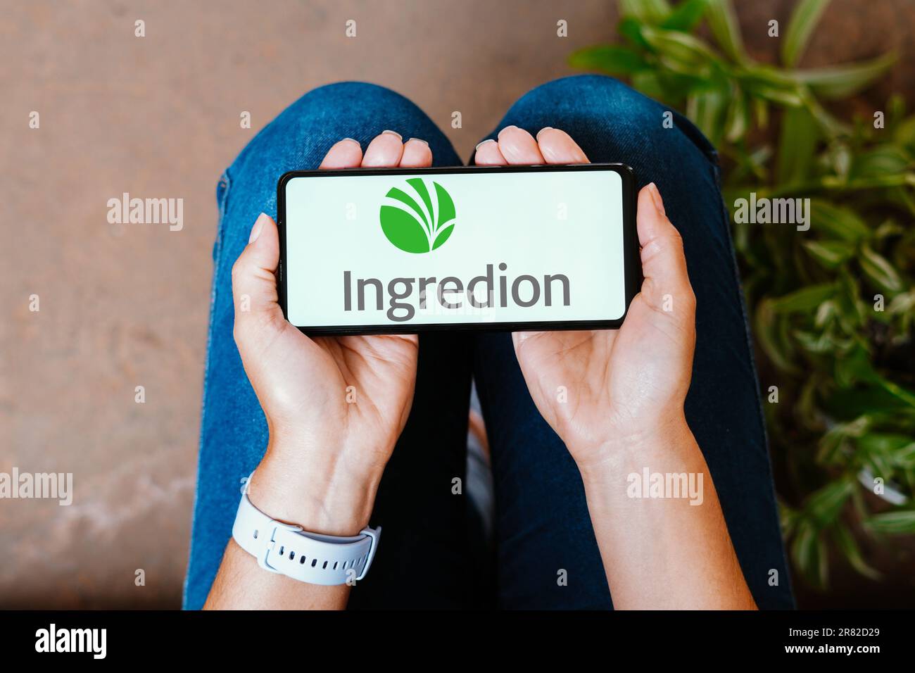 In this photo illustration, the Ingredion Incorporated logo is ...