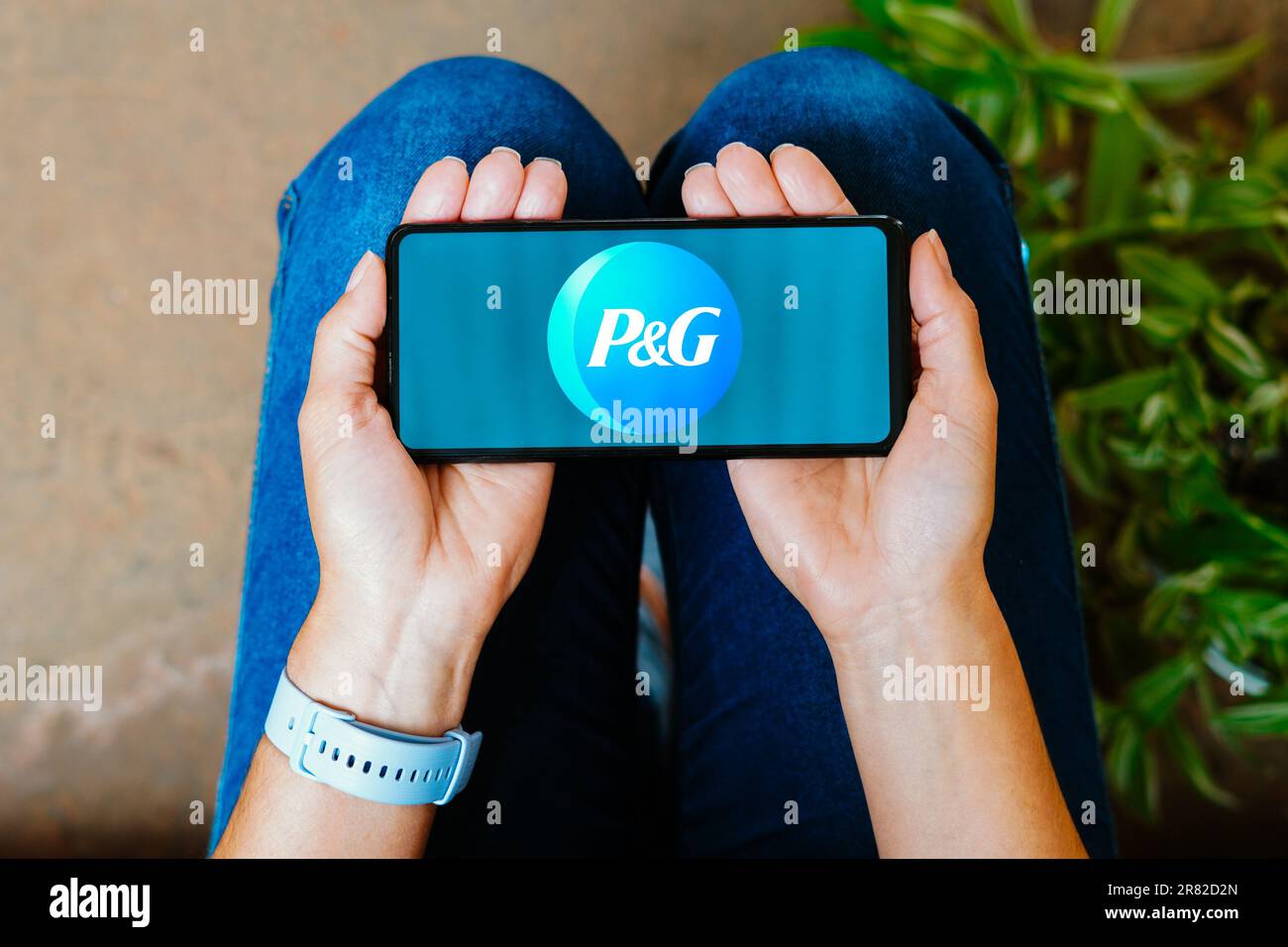 In this photo illustration, the Procter and Gamble Company (PG) logo is ...