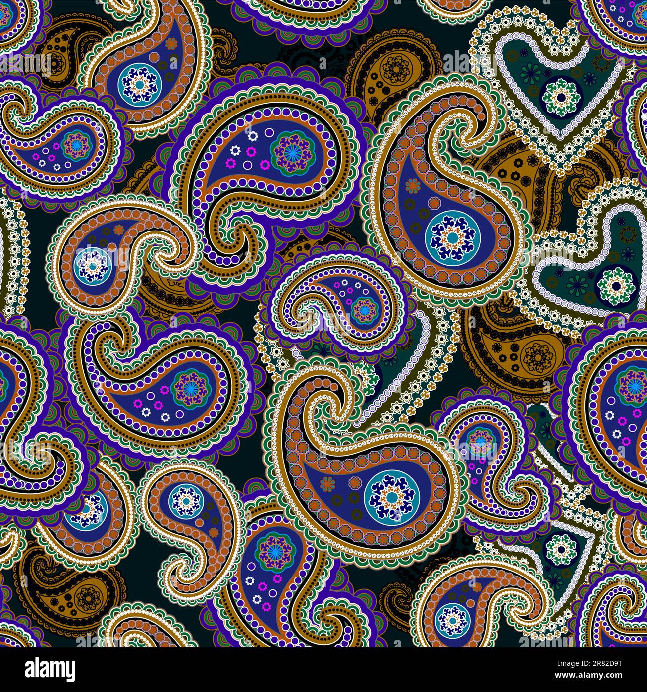Paisley cloth Stock Vector Images - Alamy