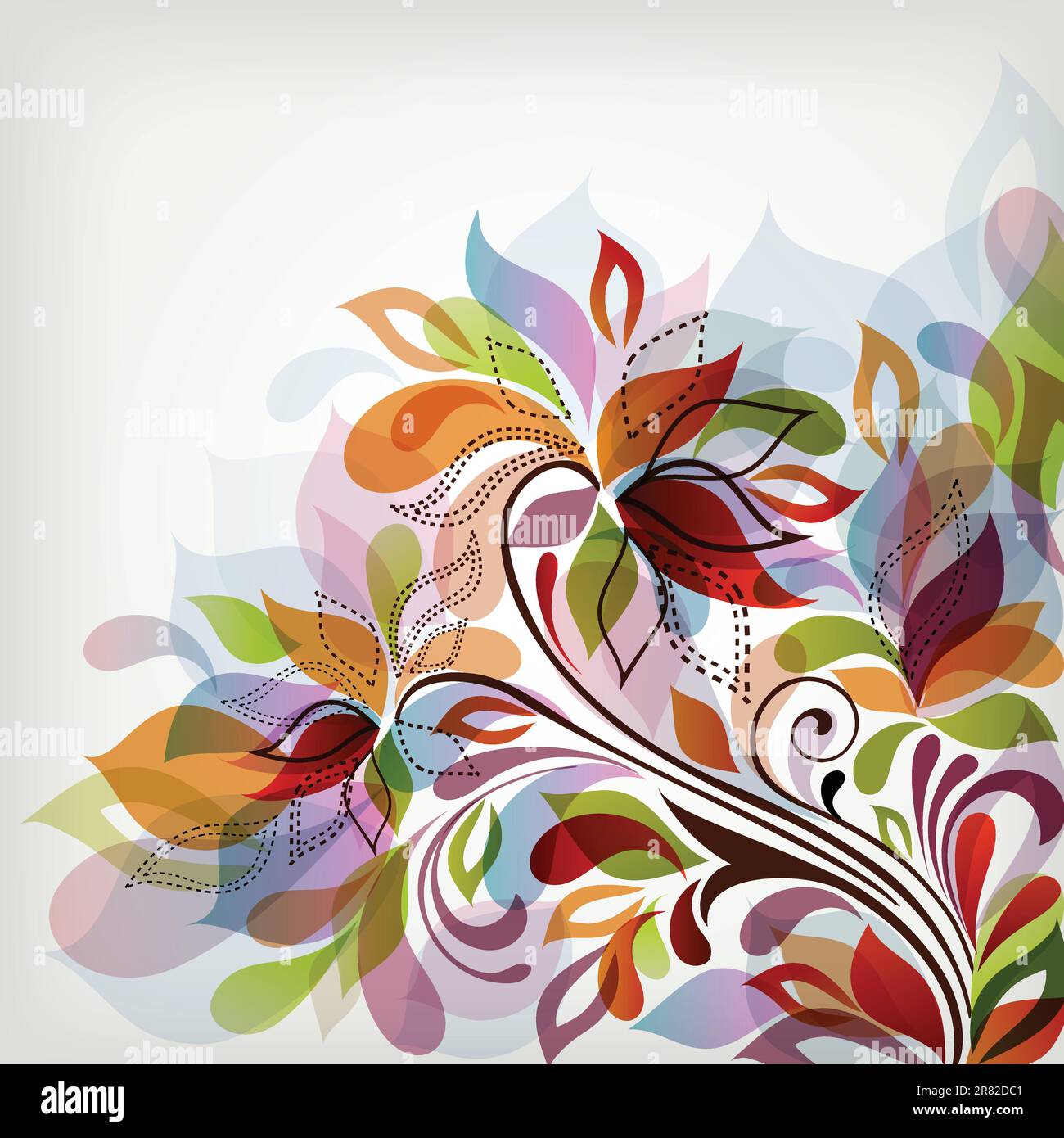 illustration drawing of floral background Stock Vector Image & Art - Alamy