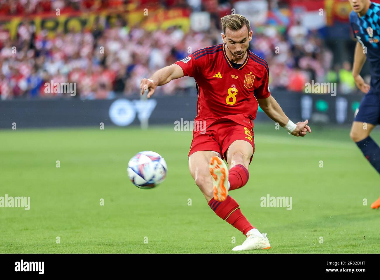 ROTTERDAM, NETHERLANDS - JUNE 18: Fabian Ruiz of Spain passes the ball ...
