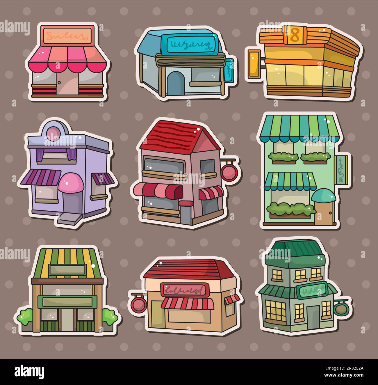 Store and residence Stock Vector Images - Alamy