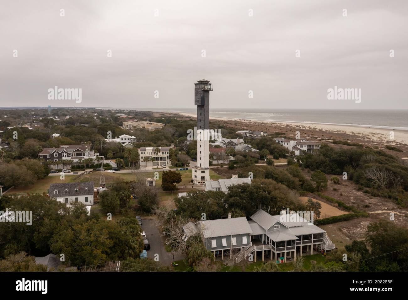 The modern monolithic Sullivan's Island Lighthouse, the last major ...