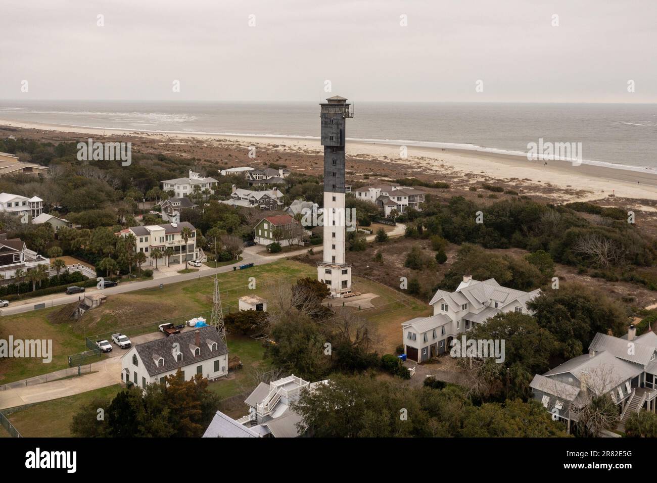 The modern monolithic Sullivan's Island Lighthouse, the last major ...