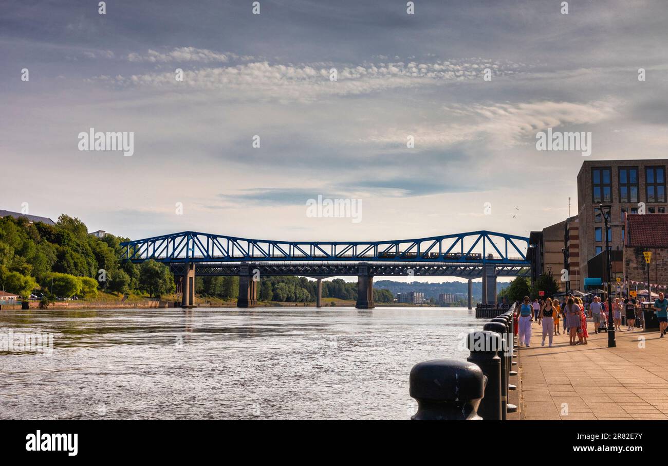 The Queen Elizabeth II Bridge, it carries the Tyne and Wear Metro ...