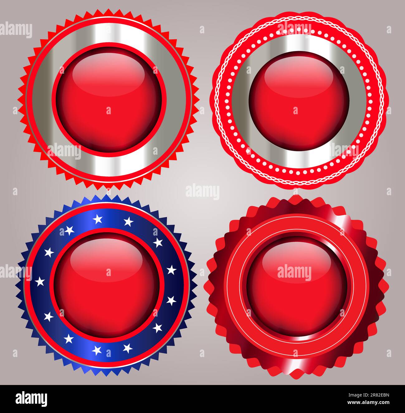 A collection of empty emblems for multipurpose use in creative design ...