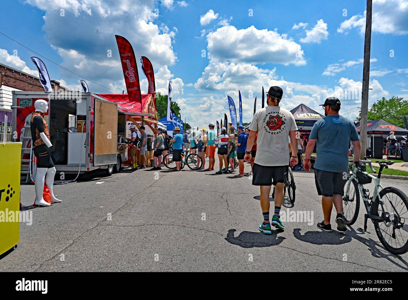 EMPORIA, KANSAS - JUNE 2, 2023 Some of the 4000 bike racers that are ...