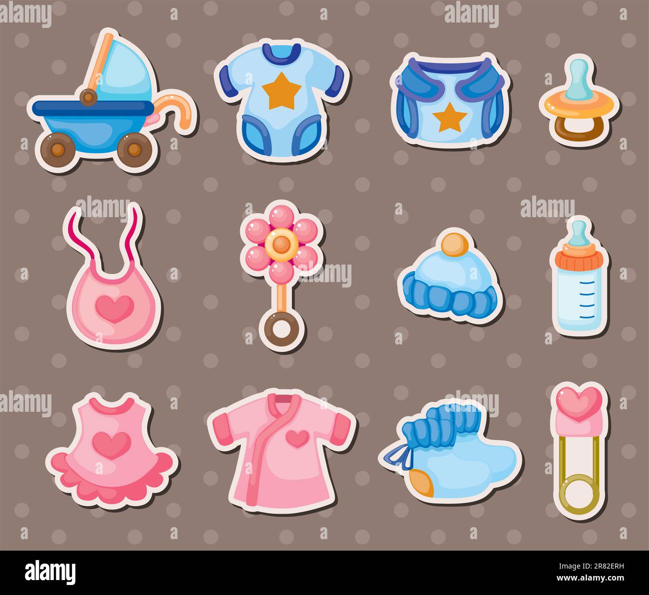 Baby bib cap Stock Vector Images - Alamy