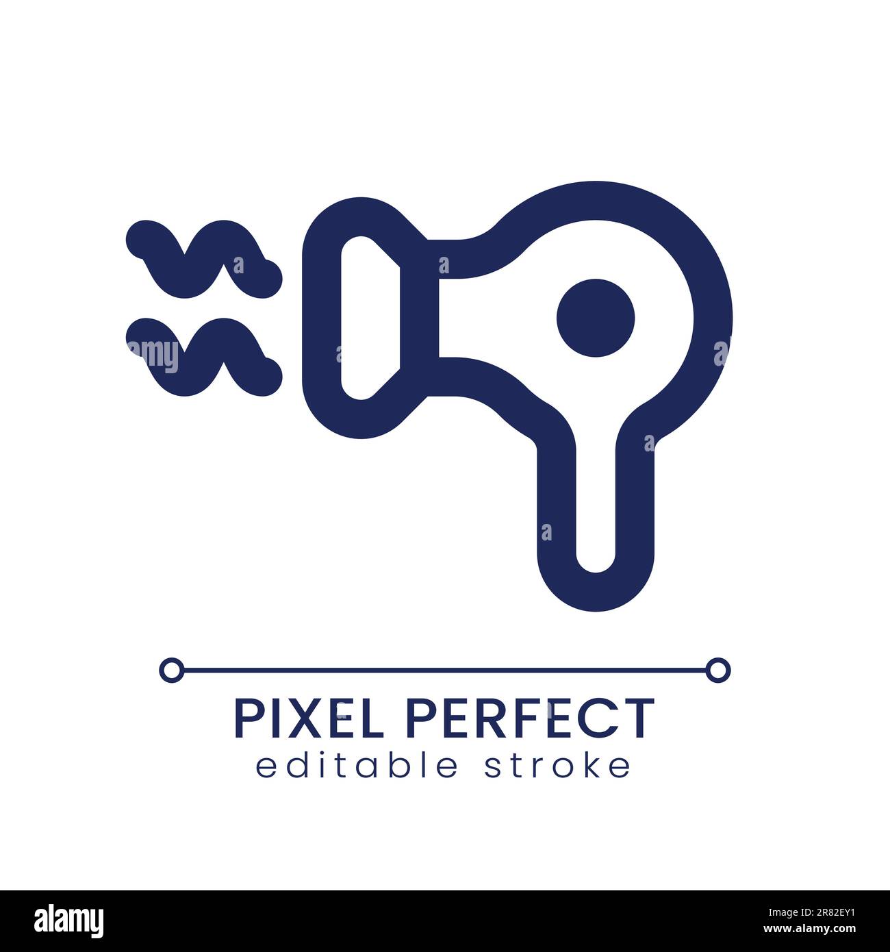 Hair dryer device line Stock Vector Images - Alamy