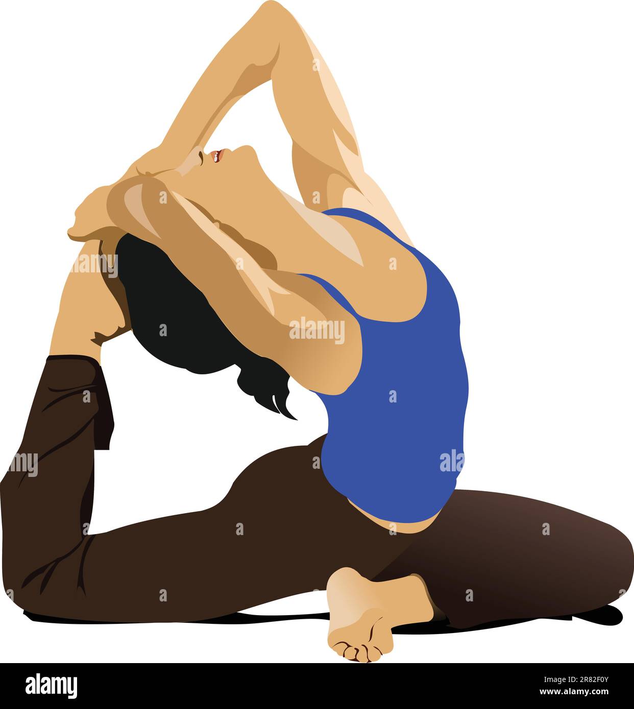 Vector image yoga pose Stock Vector Images - Alamy