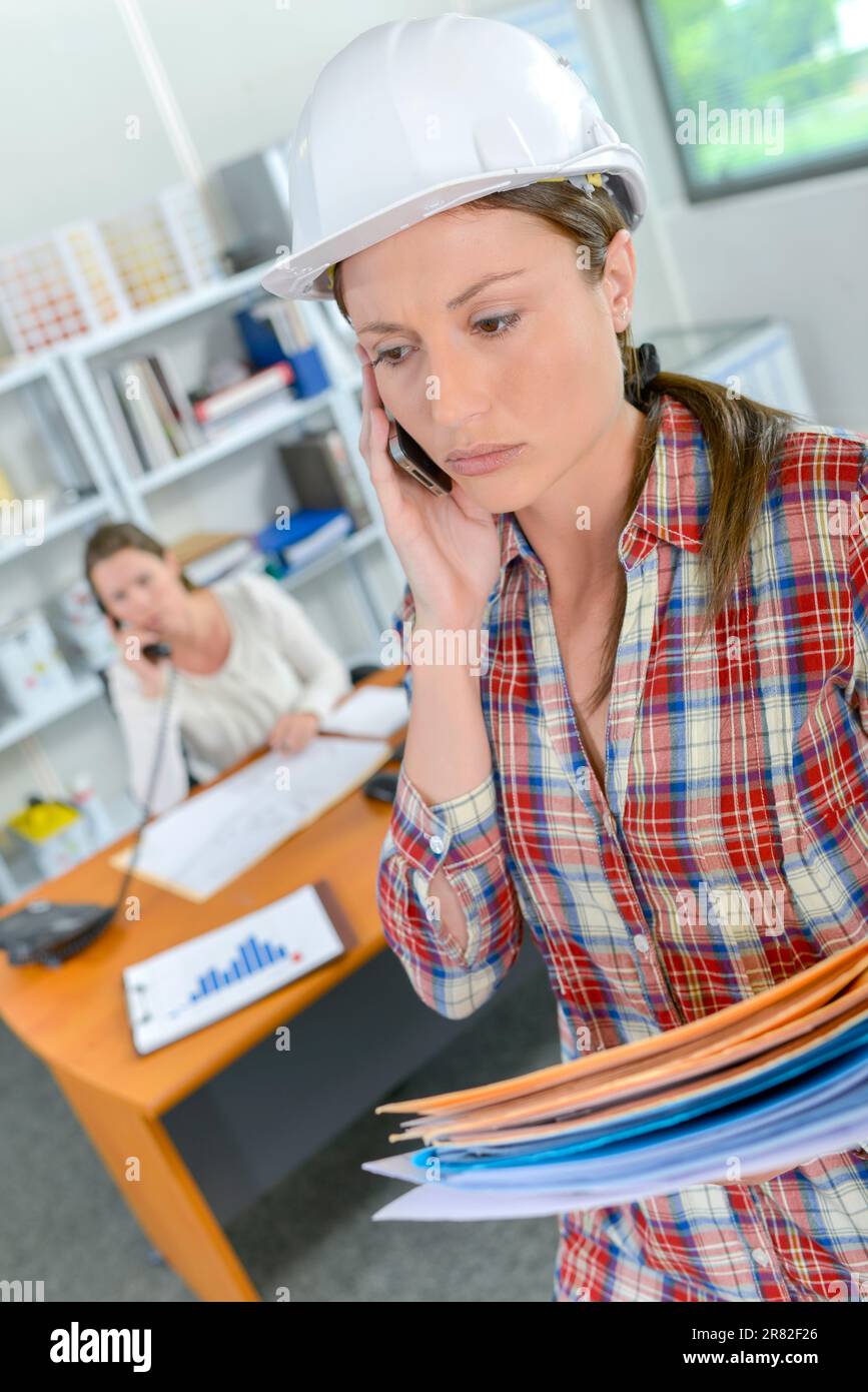 Female foreman in the office Stock Photo - Alamy