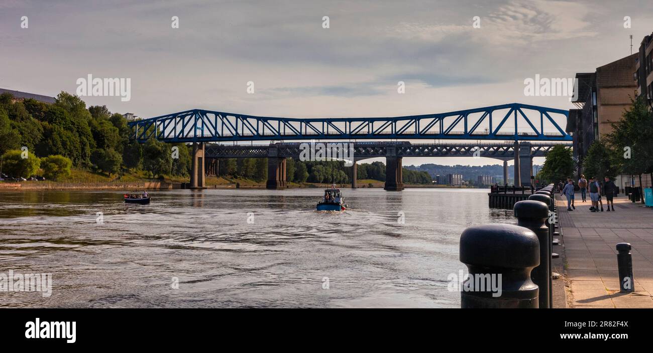 The Queen Elizabeth II Bridge, it carries the Tyne and Wear Metro ...