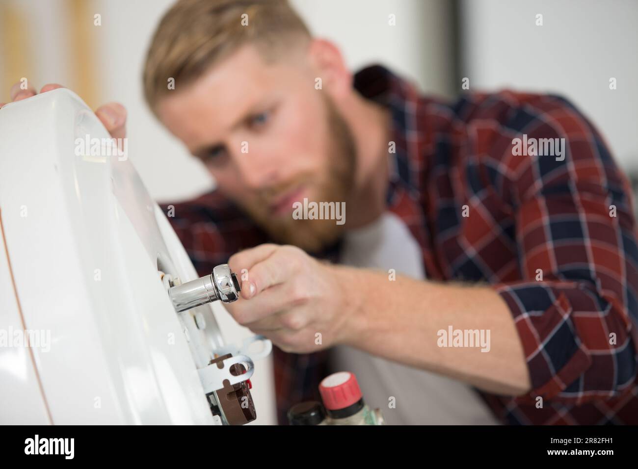 Servicing the boiler hi-res stock photography and images - Alamy