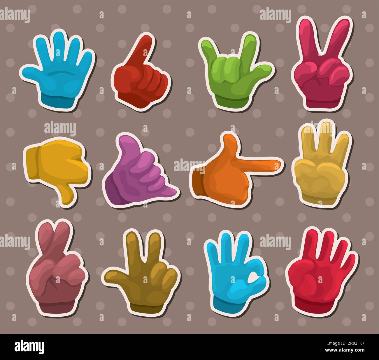 Glove middle finger hand Stock Vector Images - Alamy