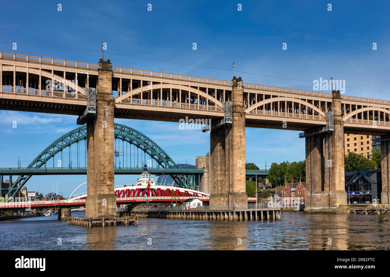 The bridges over the River Tyne in North East England, linking ...