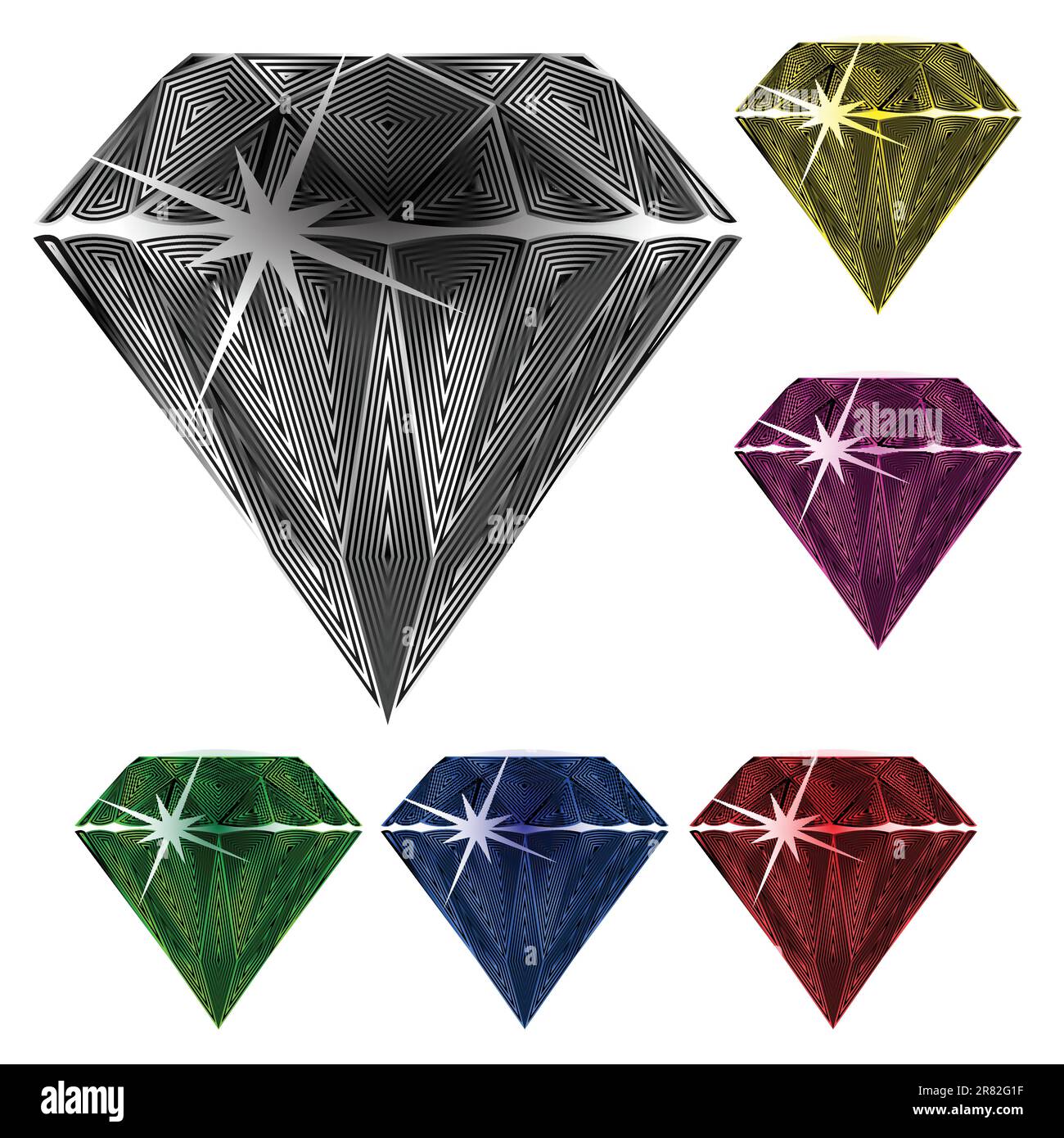 diamonds against white background, abstract vector art illustration ...
