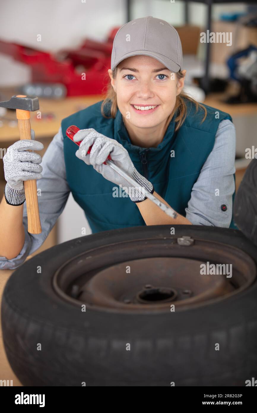 Balance weight wheel tyre hi-res stock photography and images - Alamy