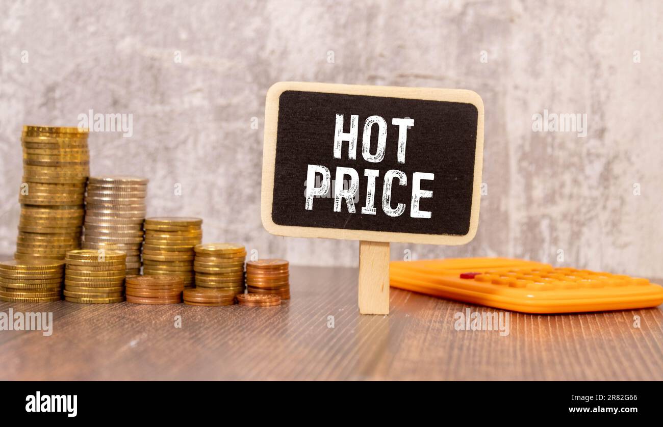 Financial concept meaning Hot Price with inscription on the sheet ...