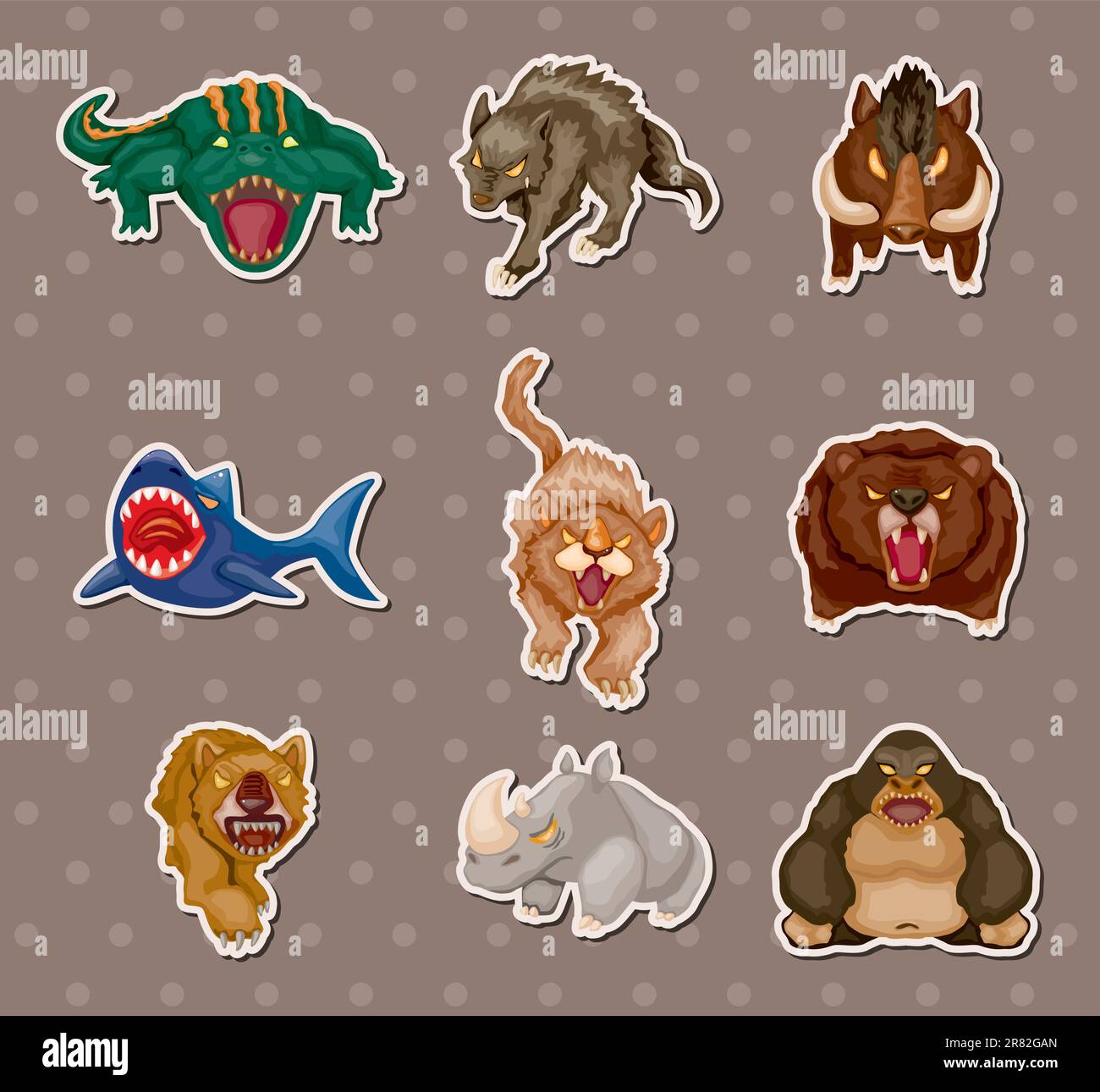 Animal bear crocodile dog Stock Vector Images - Alamy