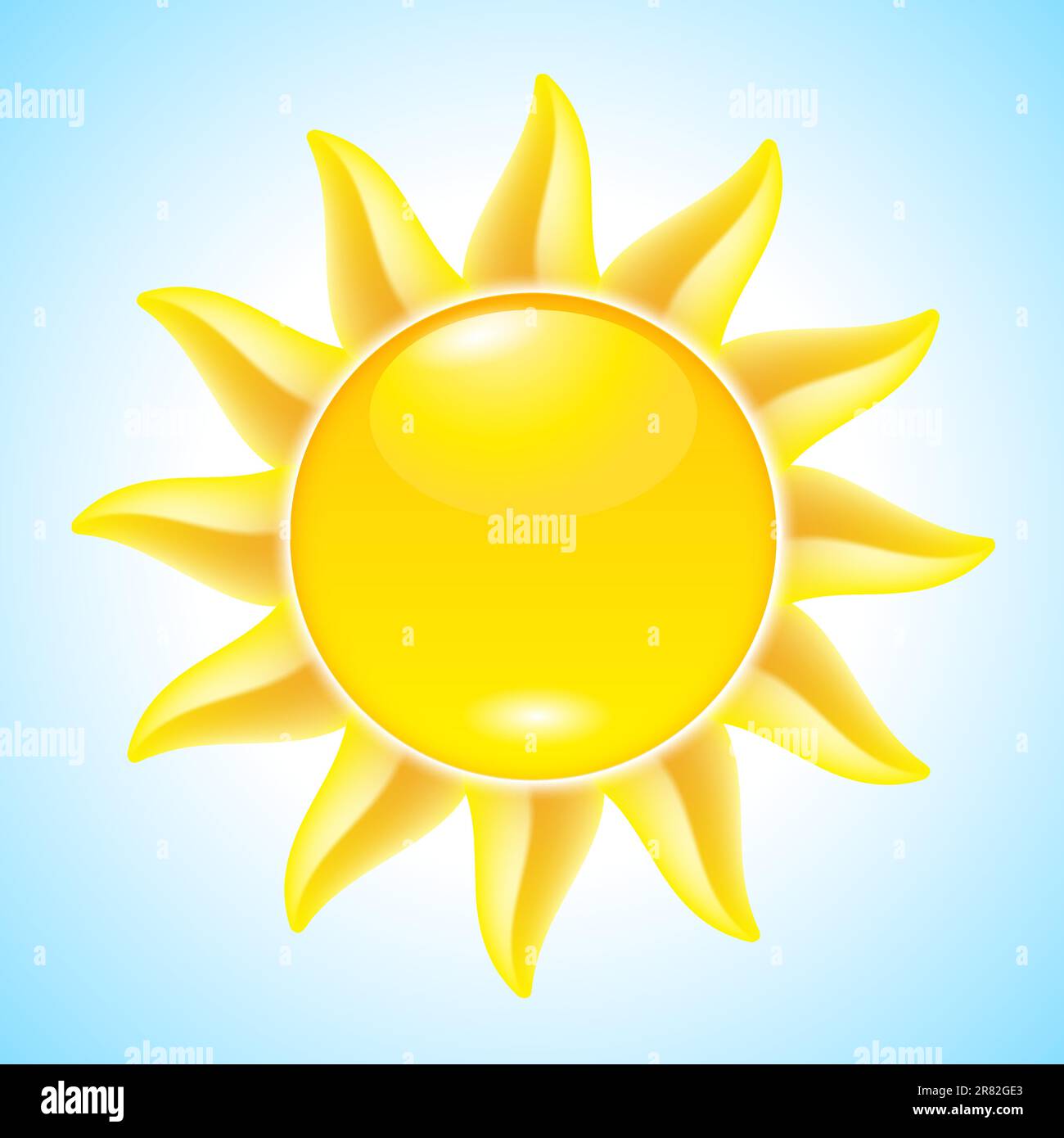 Summer hot Cartoon Sun. Illustration for design Stock Vector Image ...