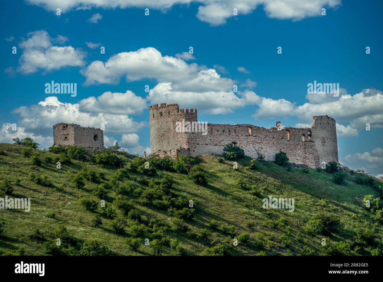 Aerial view of Devicky castle Dívčí Hrady in Southern Bohemia above the ...