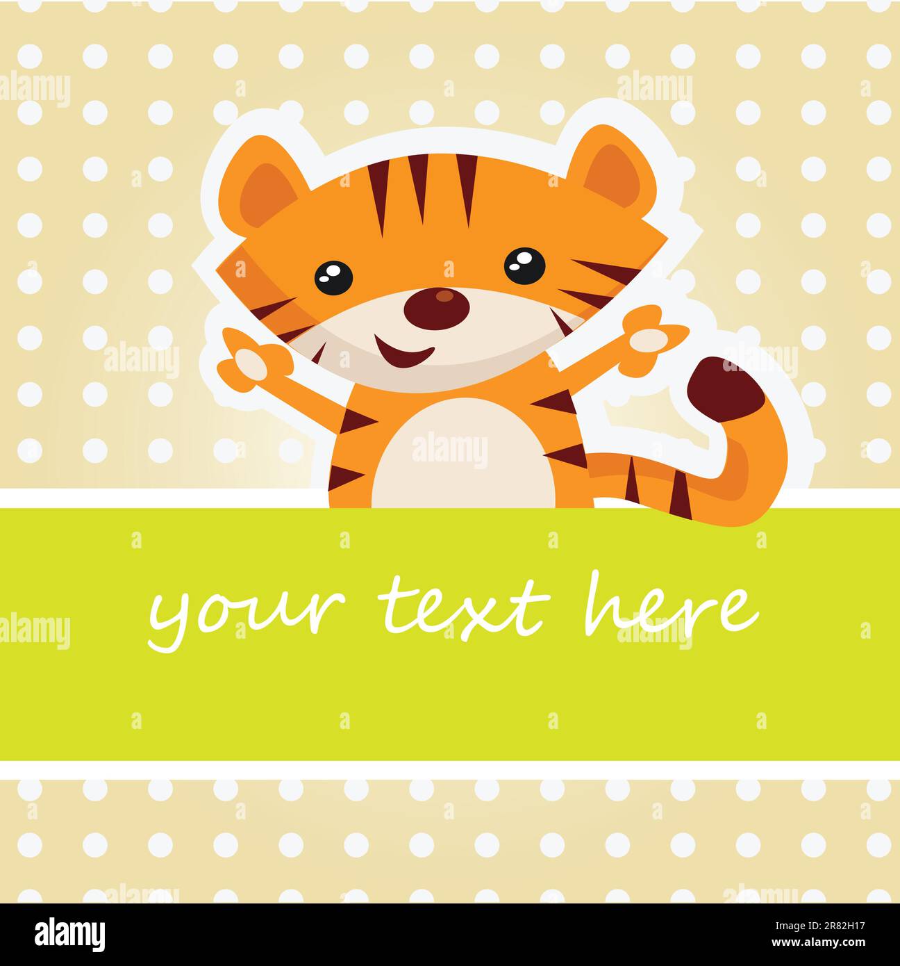 Cartoon tiger card, vector illustration Stock Vector Image & Art - Alamy