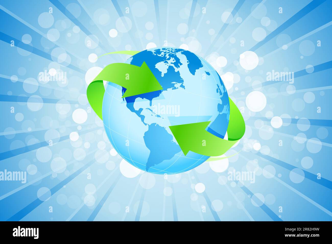 Blue Background with Planet Earth sparkles and rays Stock Vector Image ...