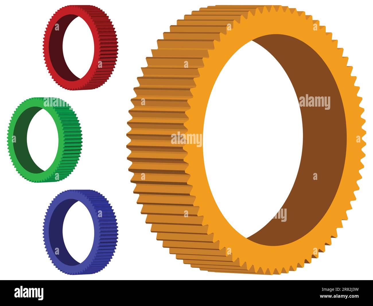 3d mechanic wheels against white background, abstract vector art ...