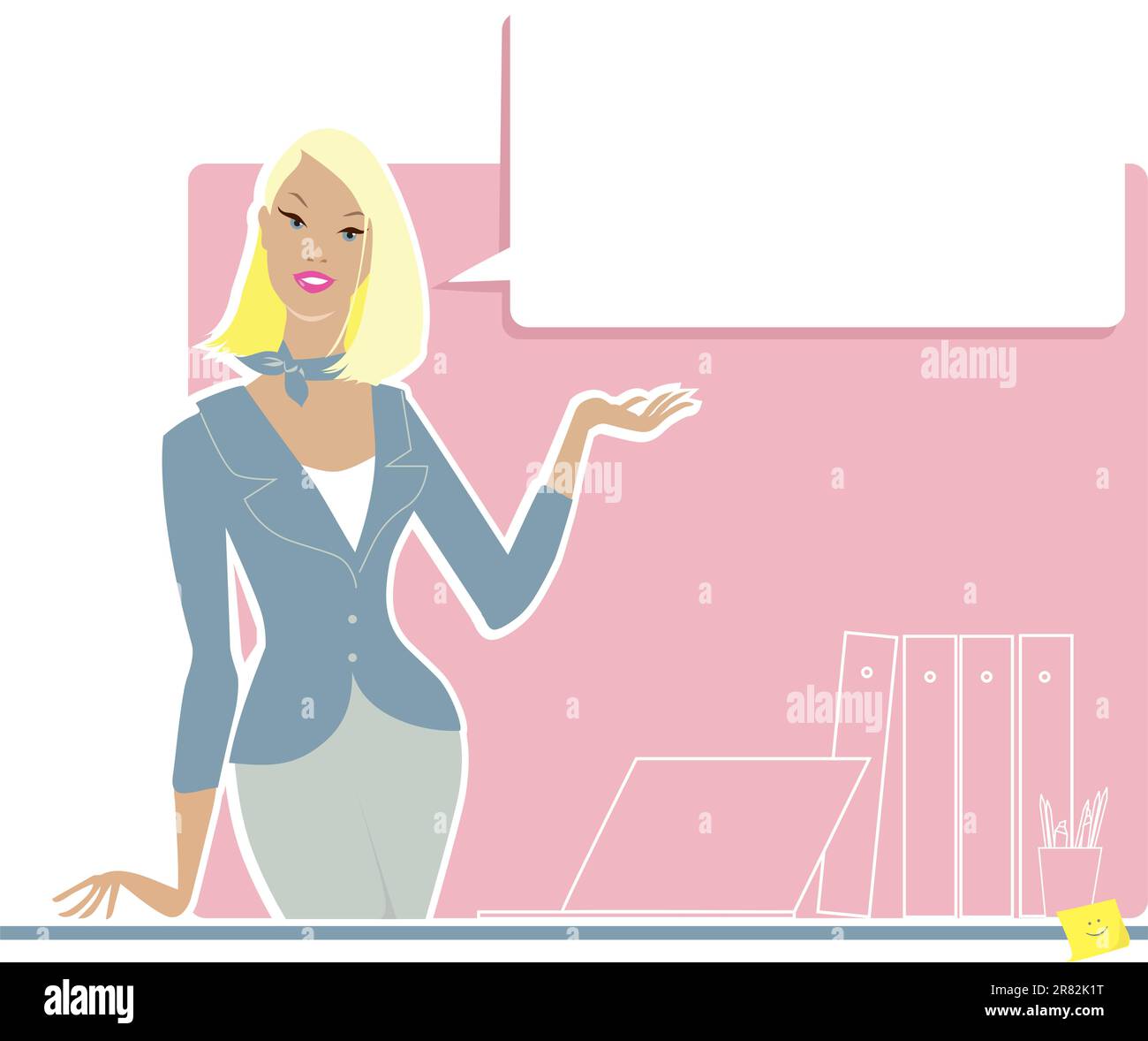 Dialogue balloon pink Stock Vector Images - Alamy