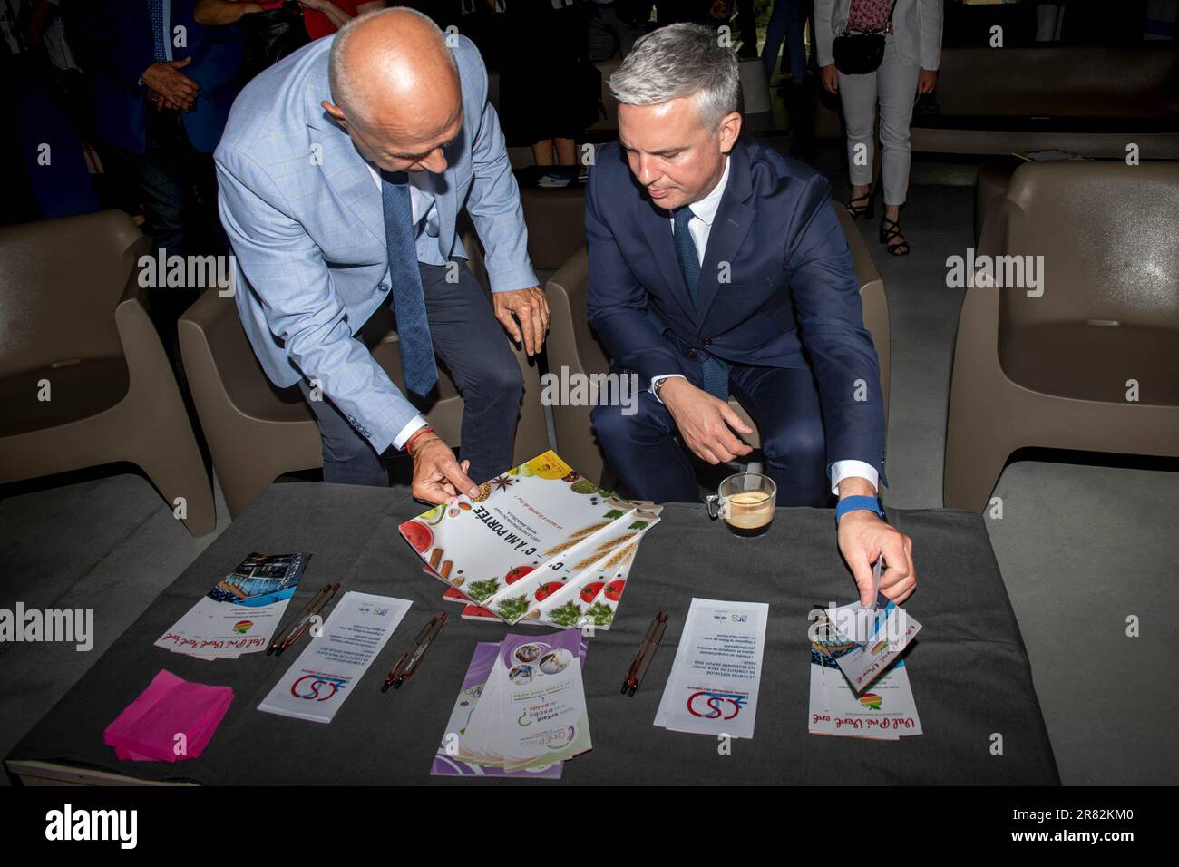 Mimet, France. 16th June, 2023. (L to R) Philippe Imbach (director of ...