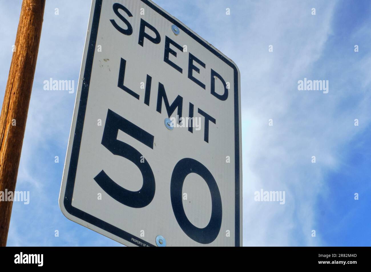 Cabazon, California, USA. 28th Jan, 2021. 50 miles per hour speed limit ...