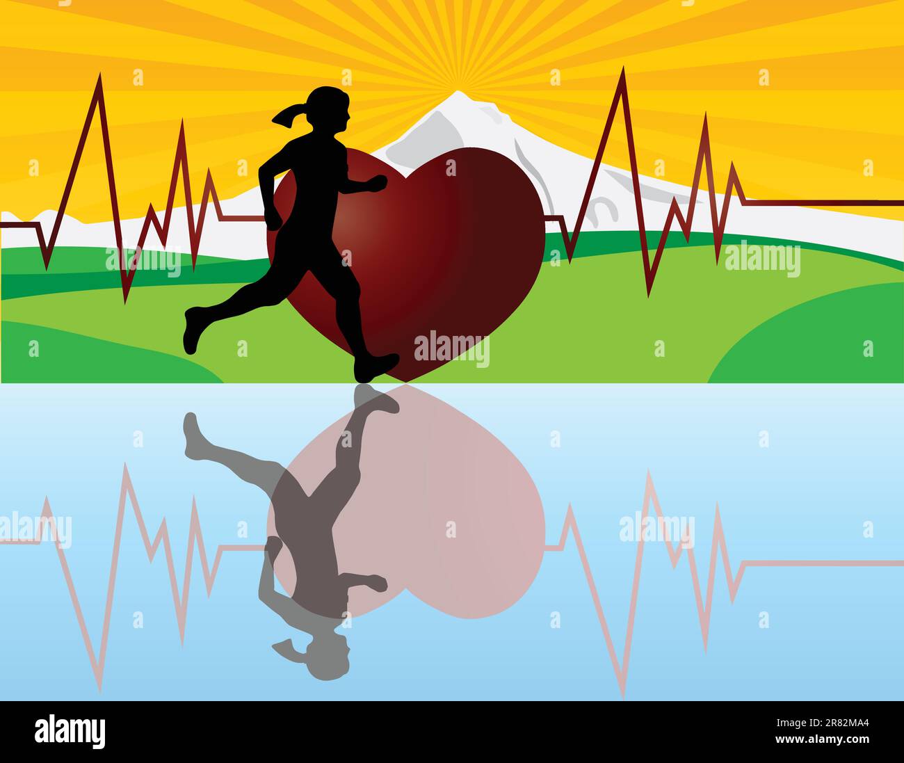 Female sun burn Stock Vector Images - Alamy